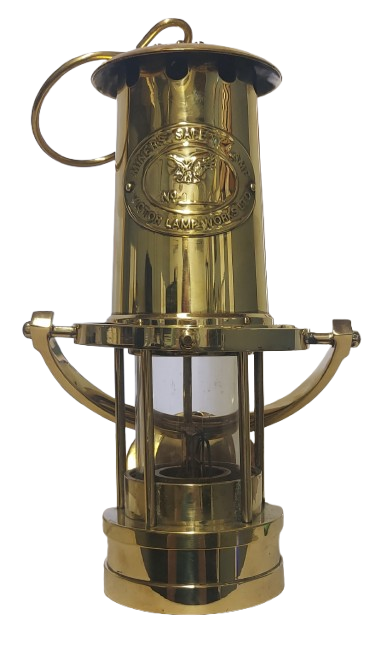 Miners Safety Lamp Oil Lamp w/ Hook, Gimble & Mount by Victor Lamp Wor ...