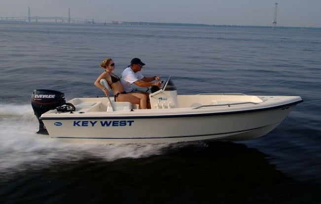 Key West Boats 152 CC Sunbrella Mediterranean Blue Tweed Console Cover ...