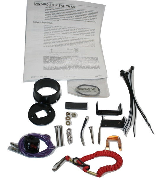 Quicksilver / Mercury Marine Single Emergency Stop Kill Switch Flush M ...